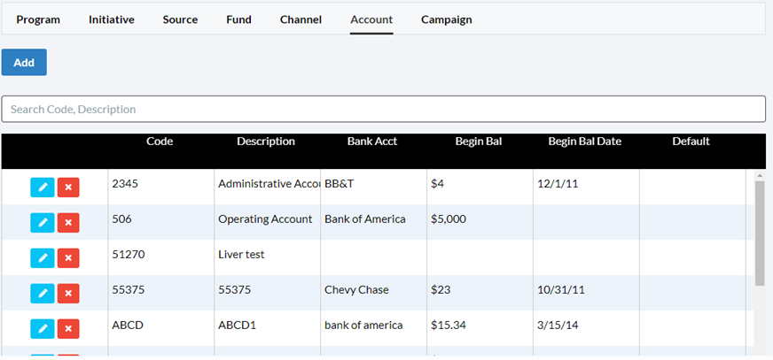 Crimson: Account Codes – Help Desk